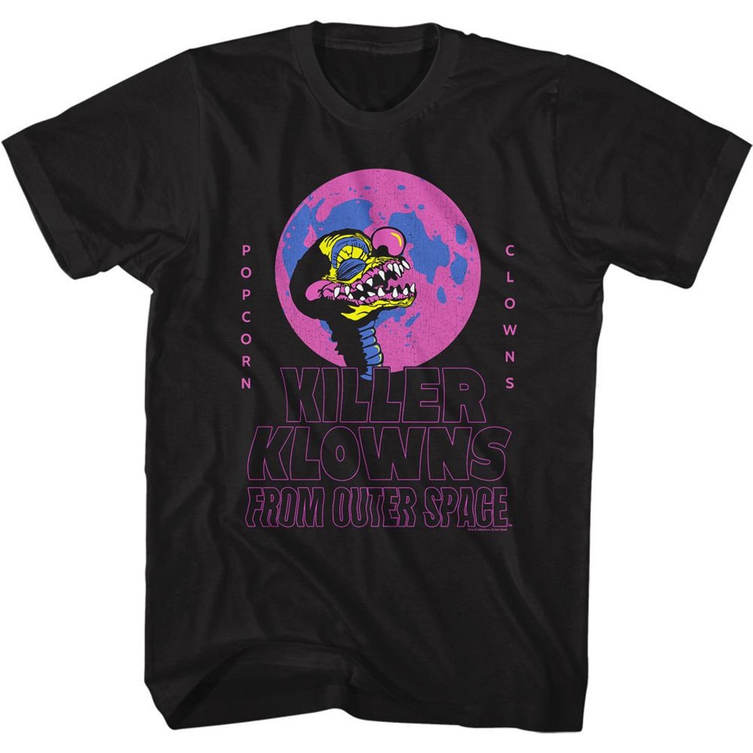 Killer Klowns Popcorn Clowns Black Adult T-shirt - Etsy