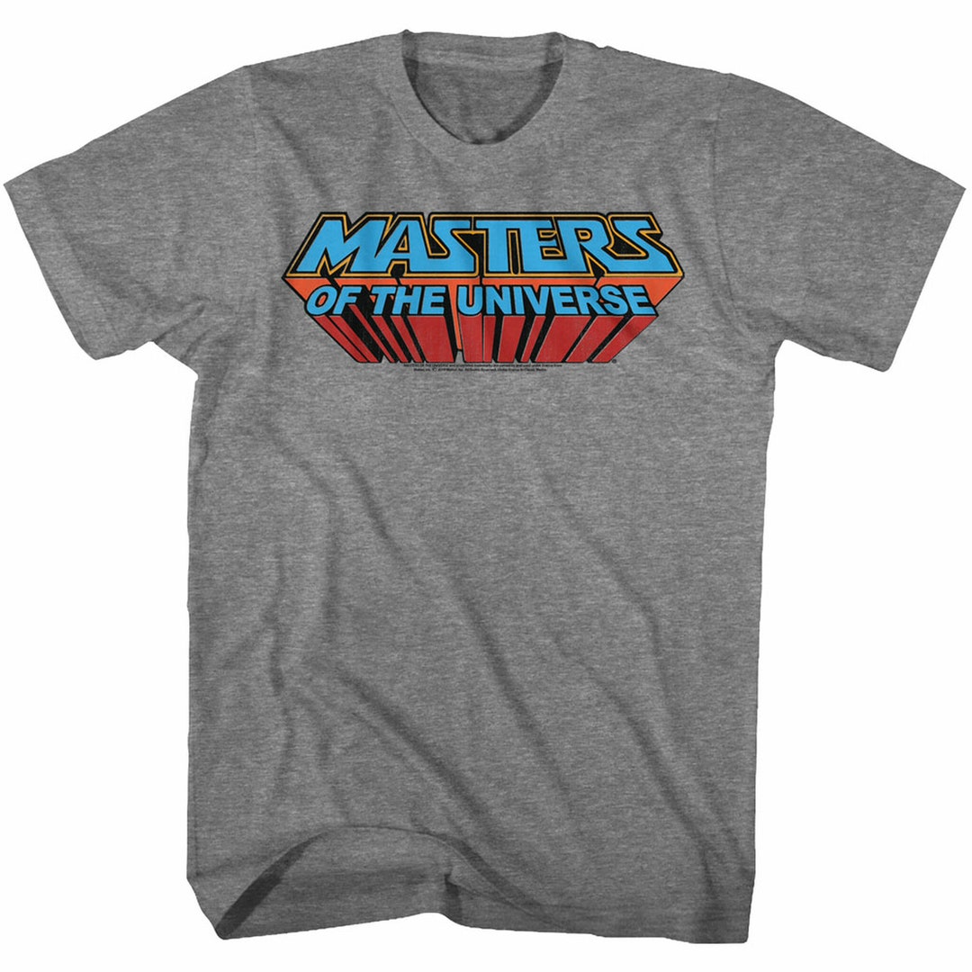 Masters of the Universe Logo Retro Graphite Heather T-shirt - Etsy