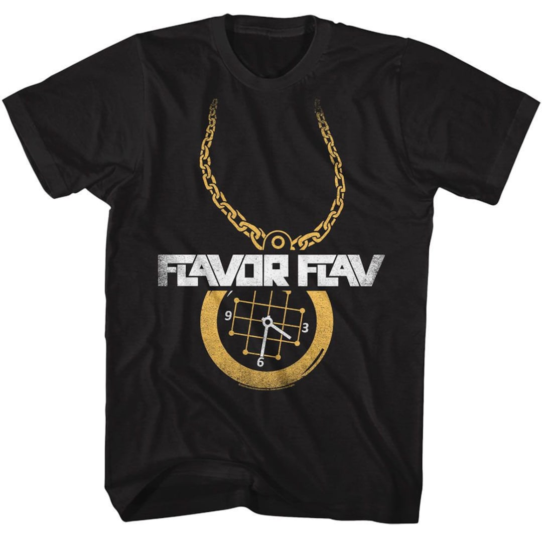 Flavor Flav Public Enemy Clock 2C Black Adult T-shirt - Etsy