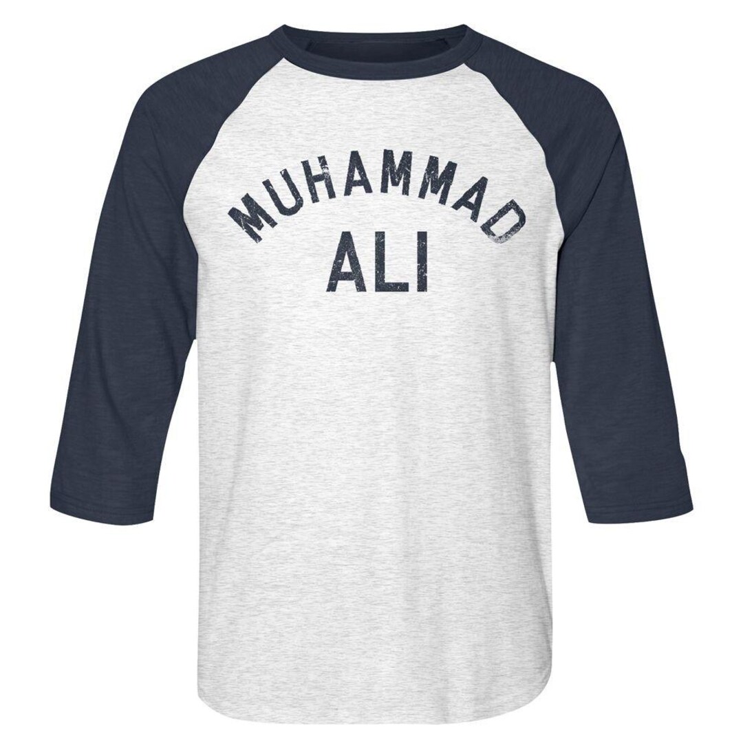 Muhammad Ali Muhammad Ali White Heather/vintage Navy Raglan Baseball T ...