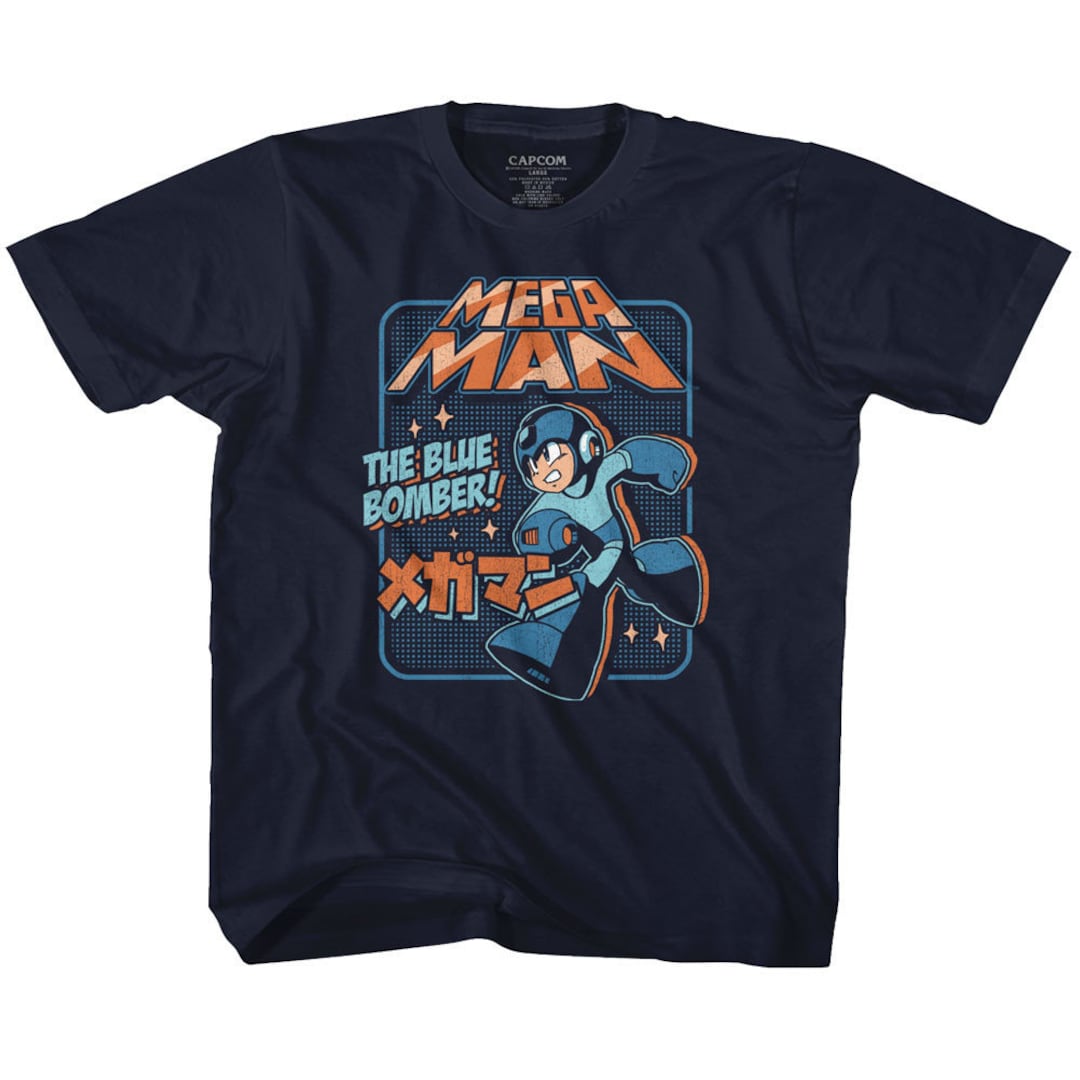 Mega Man Graphic Blu Bomber Navy Toddler T-shirt - Etsy