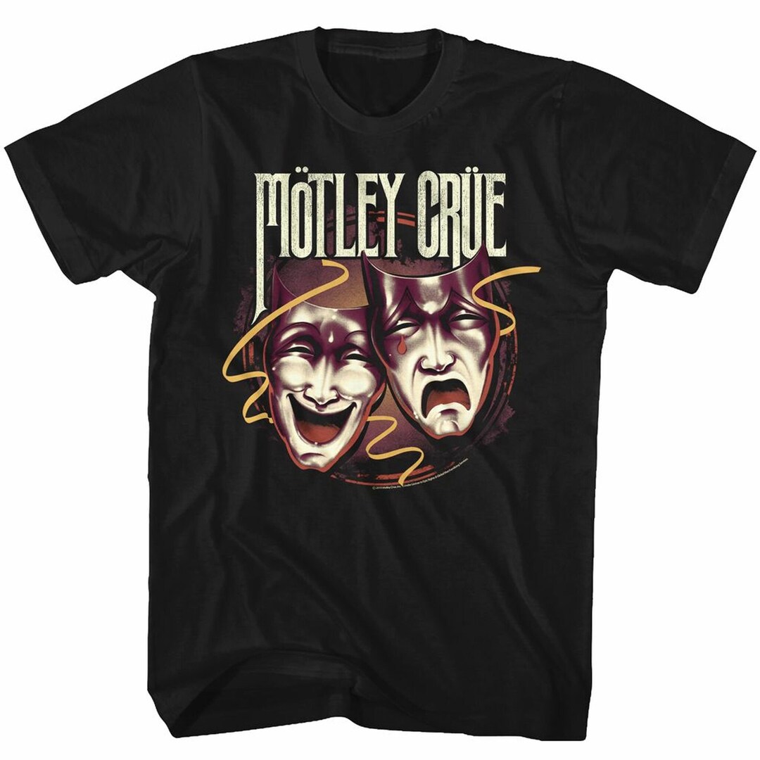 Motley Crue Drama Masks Black Adult T-shirt - Etsy