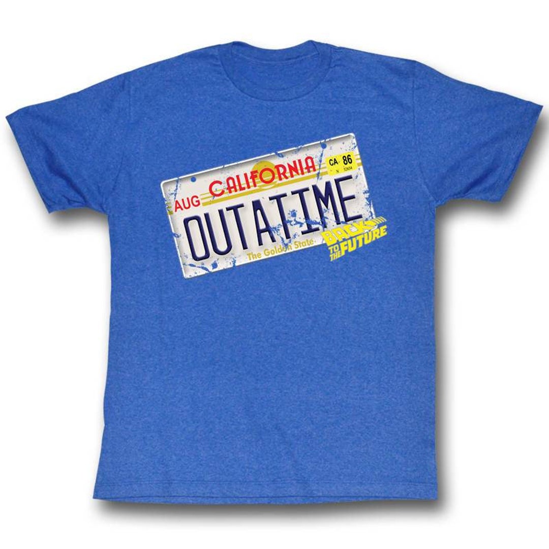Back to the Future Outa Time Blue Adult T-shirt - Etsy
