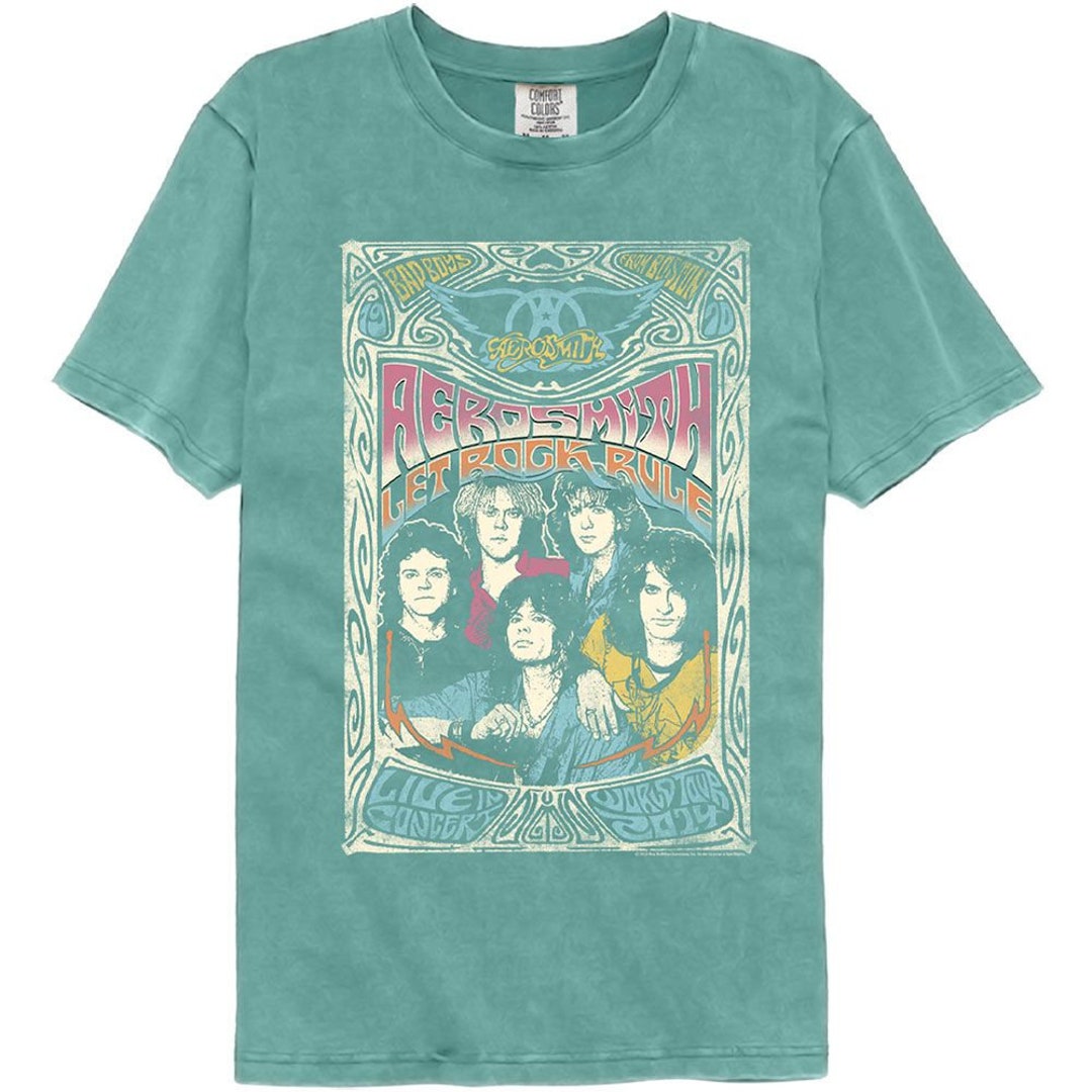 Aerosmith Let Rock Rule Seafoam Comfort Color T-shirt - Etsy
