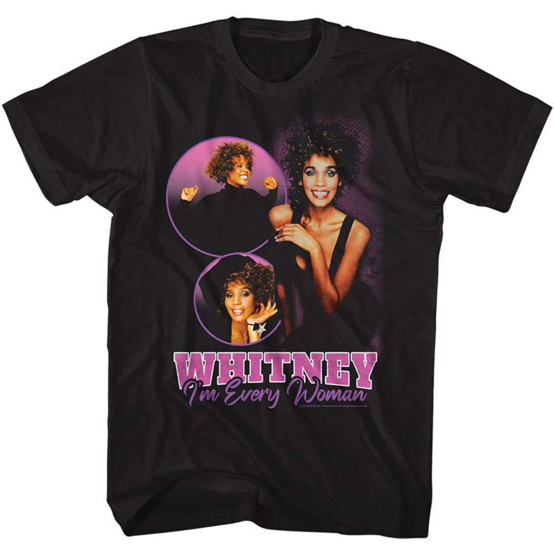 Whitney Houston Whitney I'm Every Woman Collage Black Adult T-shirt - Etsy