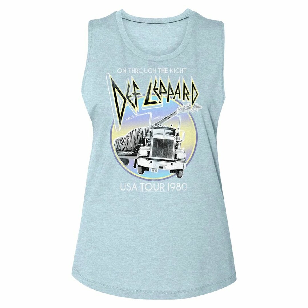 Def Leppard Pastel Night Stonewash Denim Women's Muscle Tank Top - Etsy