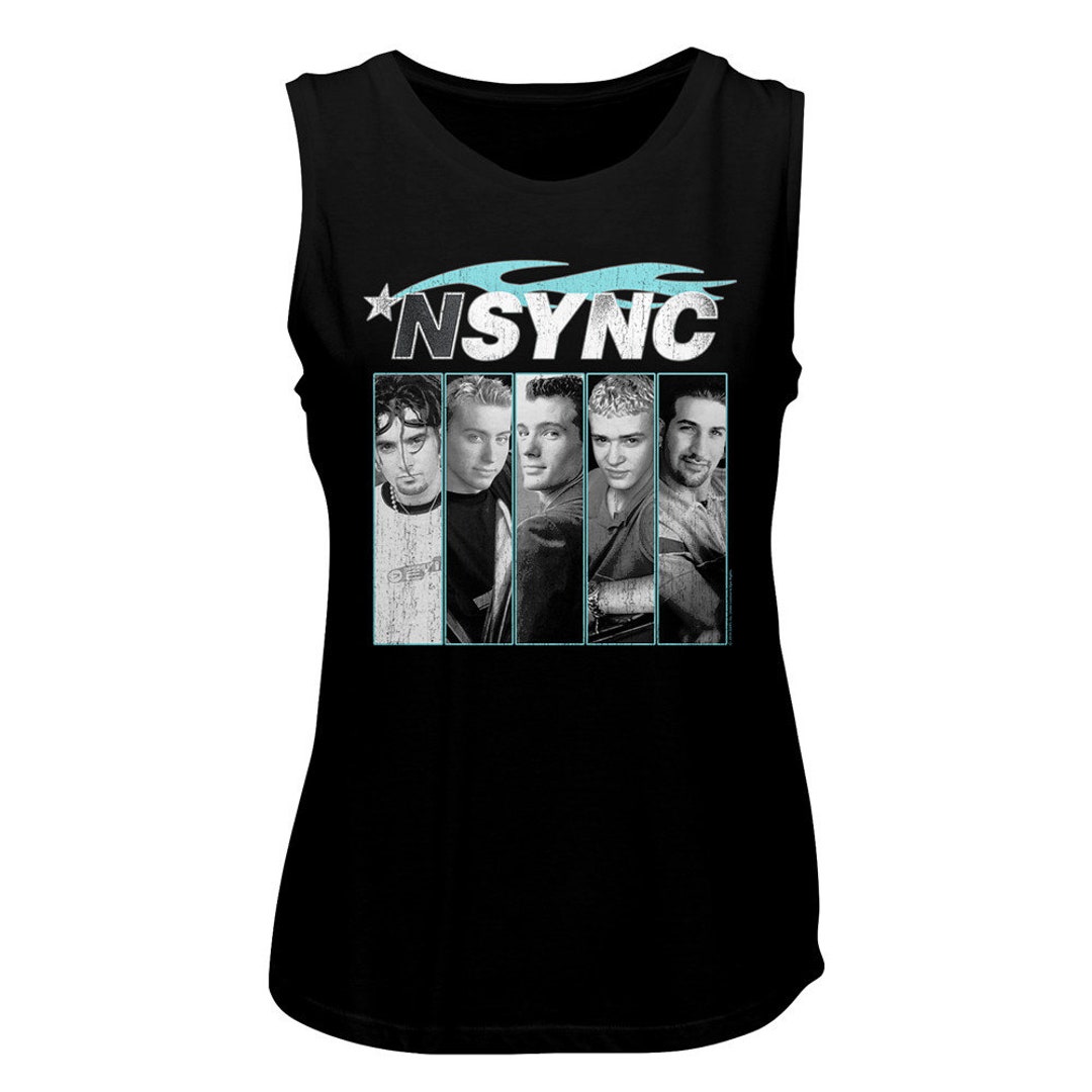 Nsync Blue Flame Black Women's Muscle Tank Top T-shirt - Etsy