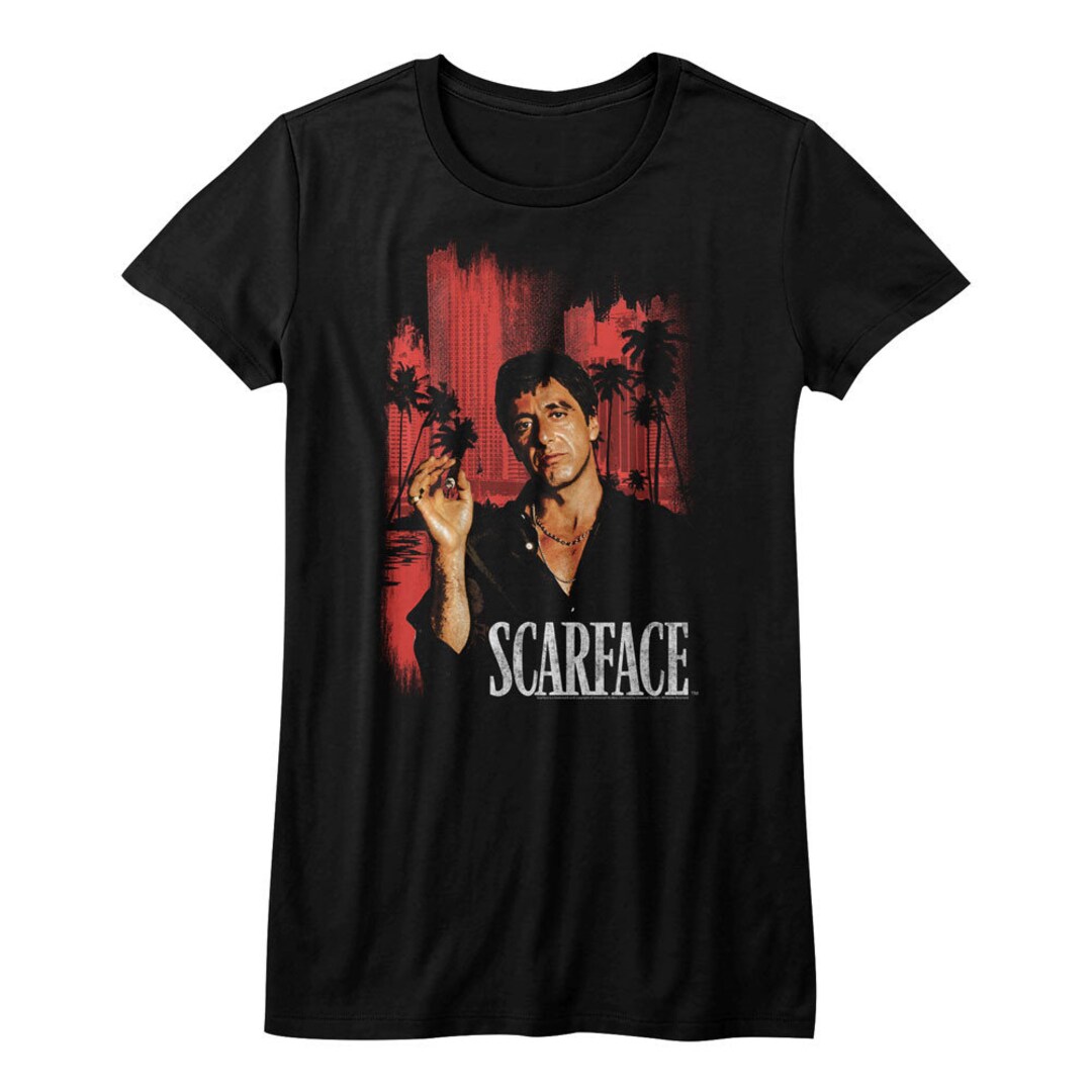 Scarface Red Cityscape Black Junior Women's T-shirt - Etsy
