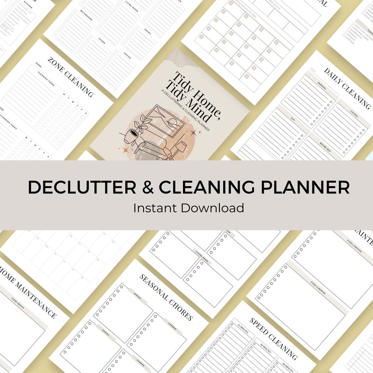 Tidy Home, Tidy Mind – 31-page Decluttering & Cleaning Planner ...