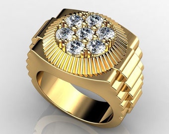 14k Gold Rolex Ring - Etsy