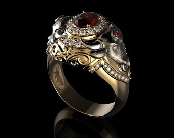 Gold Bull Ring - Etsy