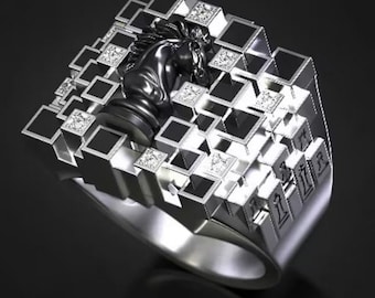 Chess Knight Ring - Etsy