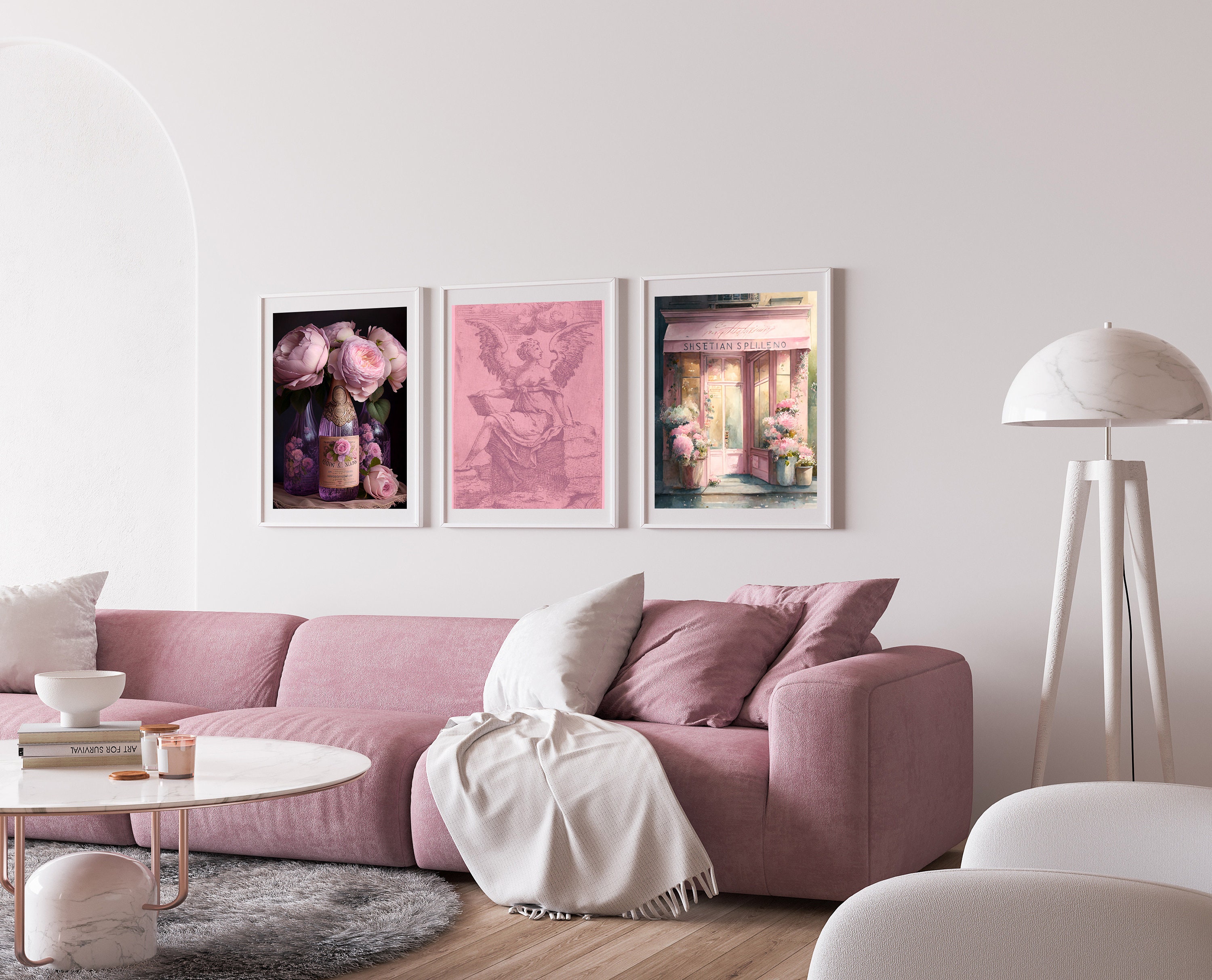 Pink Angel, Coquette Room Angel Decor, Angelcore, Angel Number Poster ...