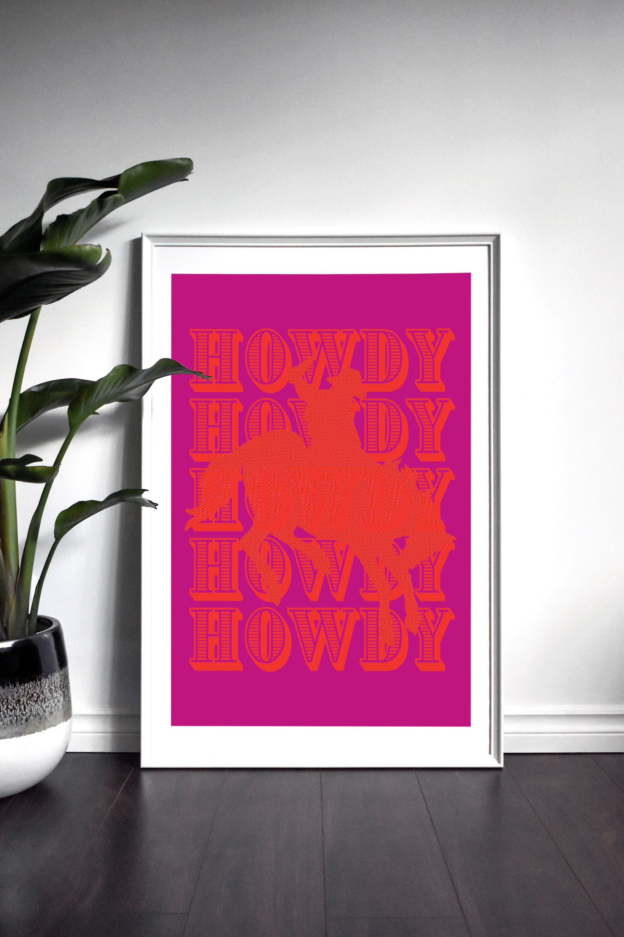 Howdy Poster, Cowboy Print, Psychedelic Print, Trippy Art, Howdy Decor ...