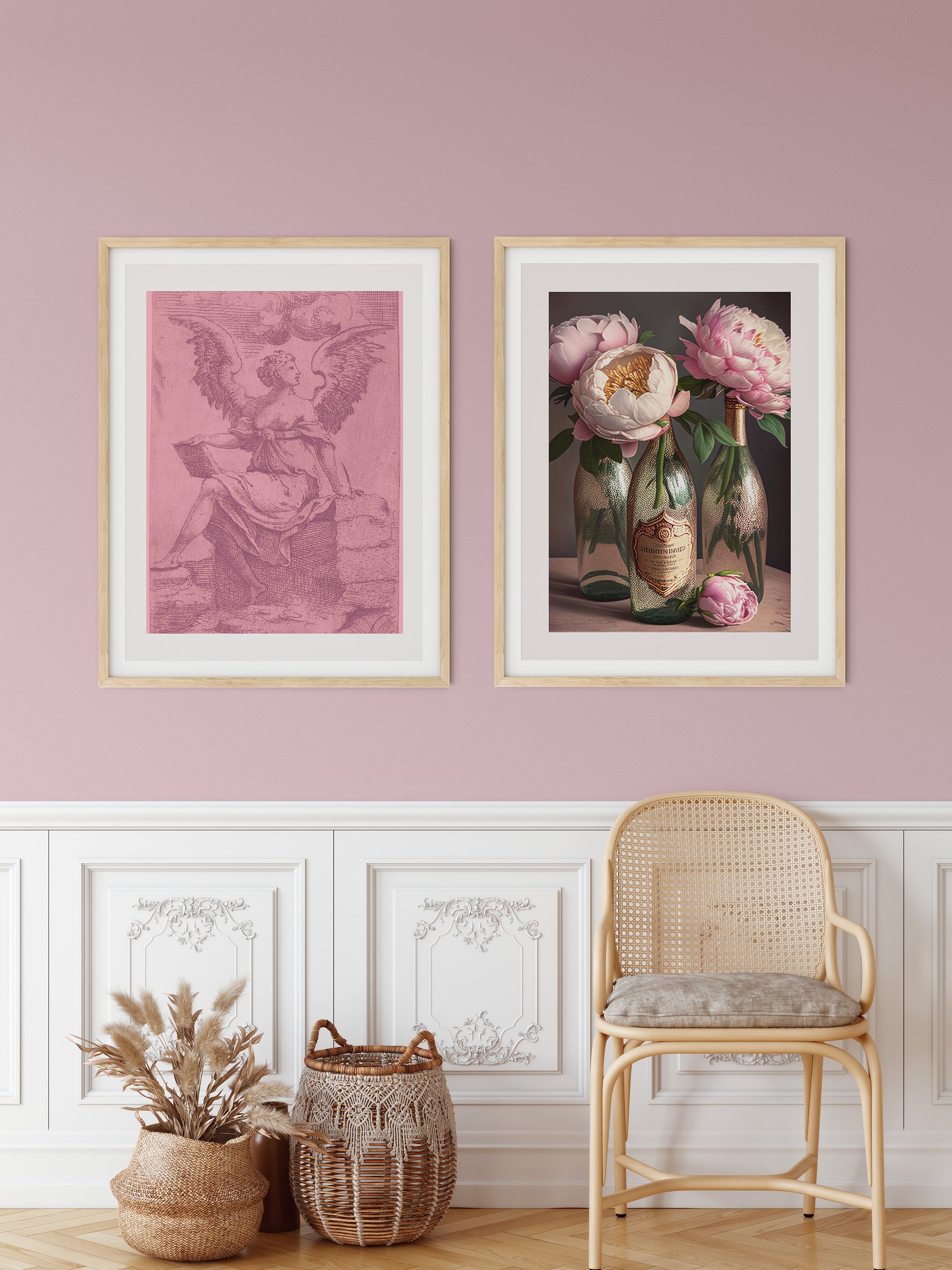 Pink Angel, Coquette Room Angel Decor, Angelcore, Angel Number Poster ...