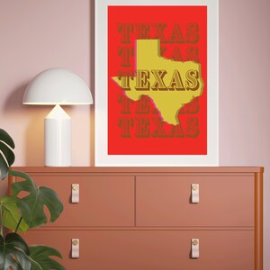 Texas Wall Art, Texas Wall Decor, Texas Decor, Texas Art Print, Texas ...