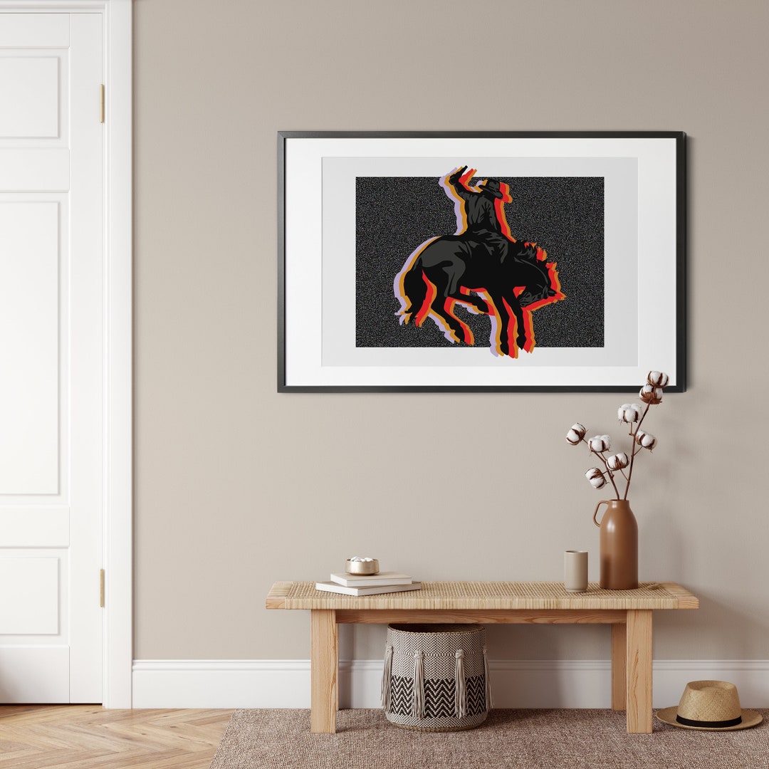 Rodeo Art, Retro Cowboy, Texas Wall Art, Texas Print, Texas Art, Texas ...