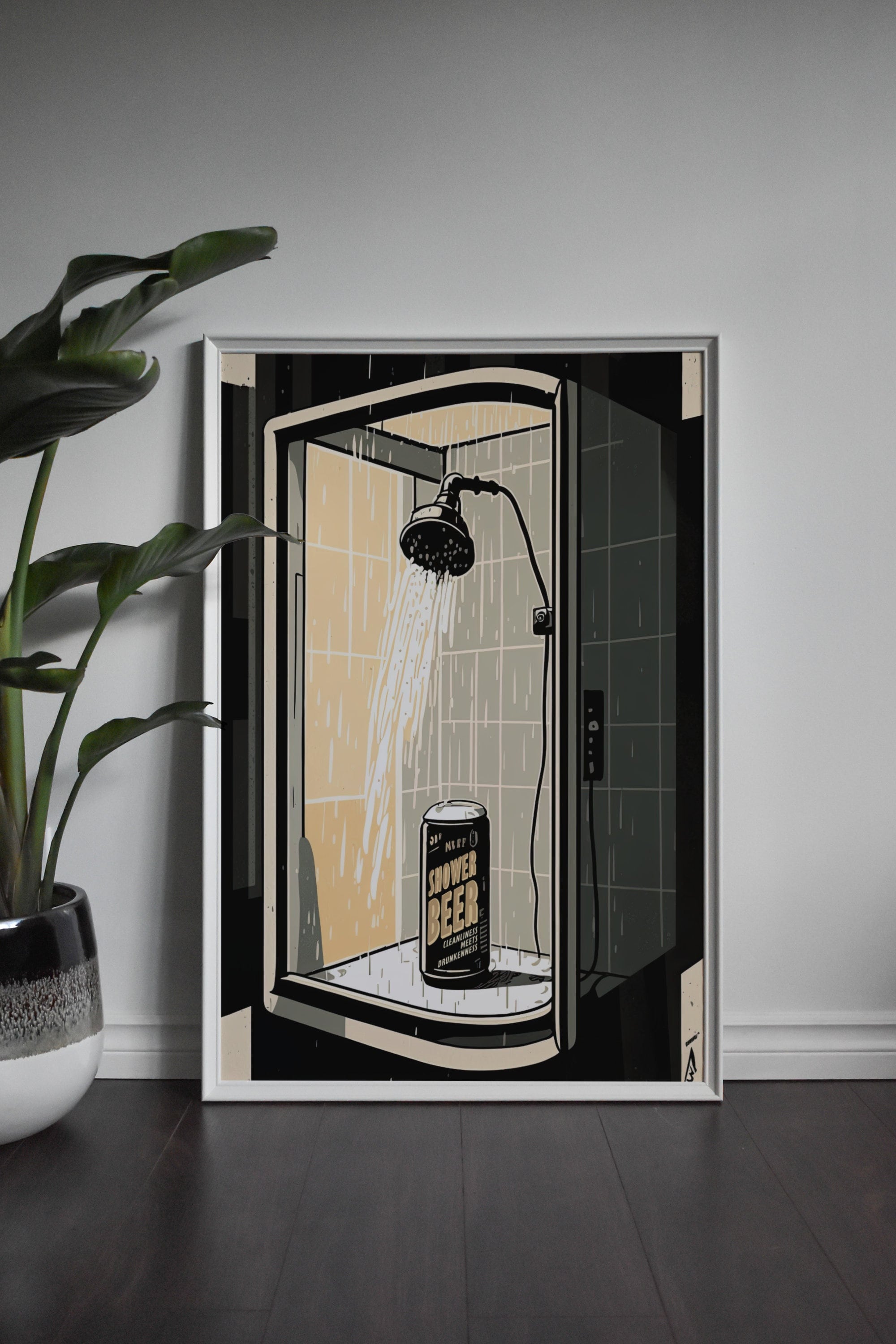Beer Art Print, Shower Beer Art, Beer Art, Beer Print, Guy Apartment ...