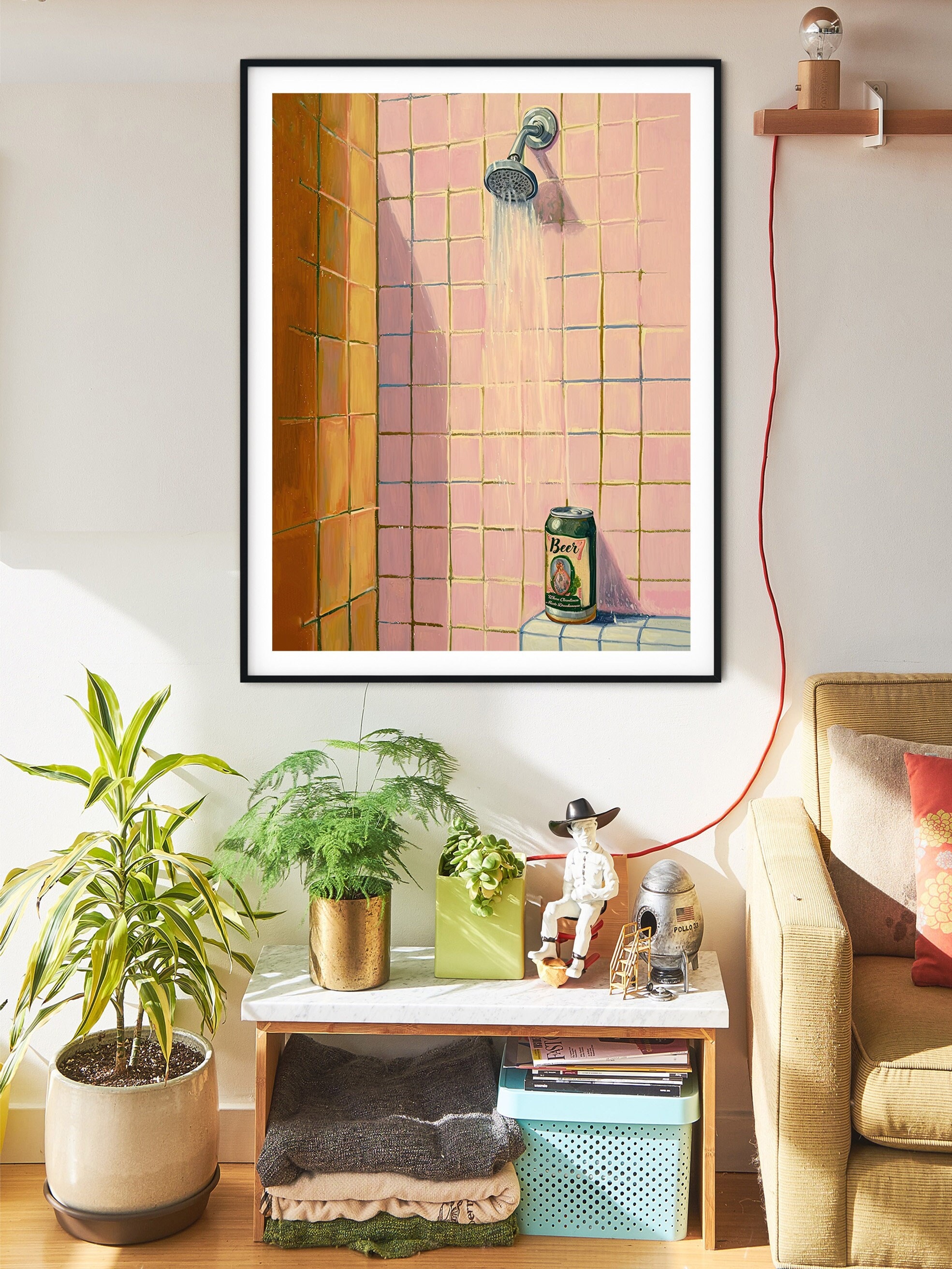 Vintage Shower Beer, Beer Art, Bar Car Prints, Beer Poster, Beer Print ...