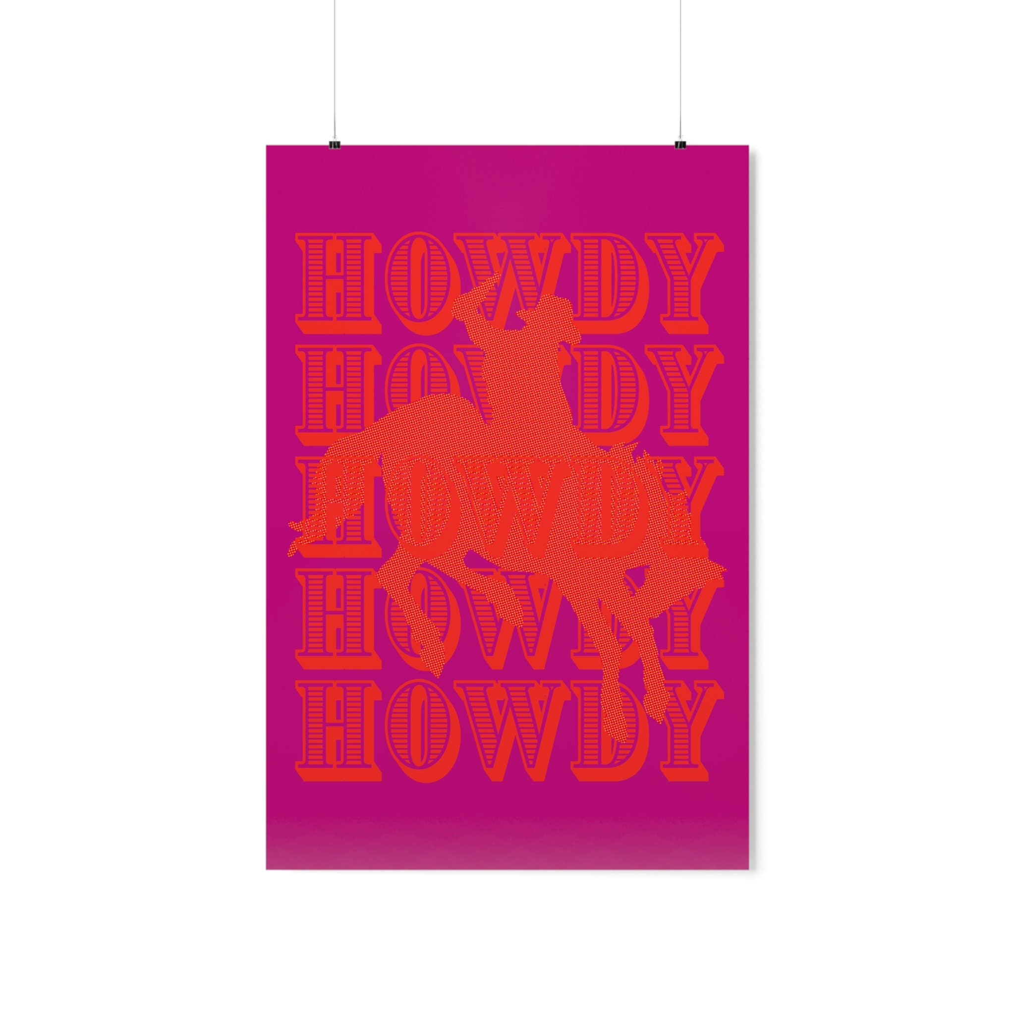 Howdy Poster, Cowboy Print, Psychedelic Print, Trippy Art, Howdy Decor ...