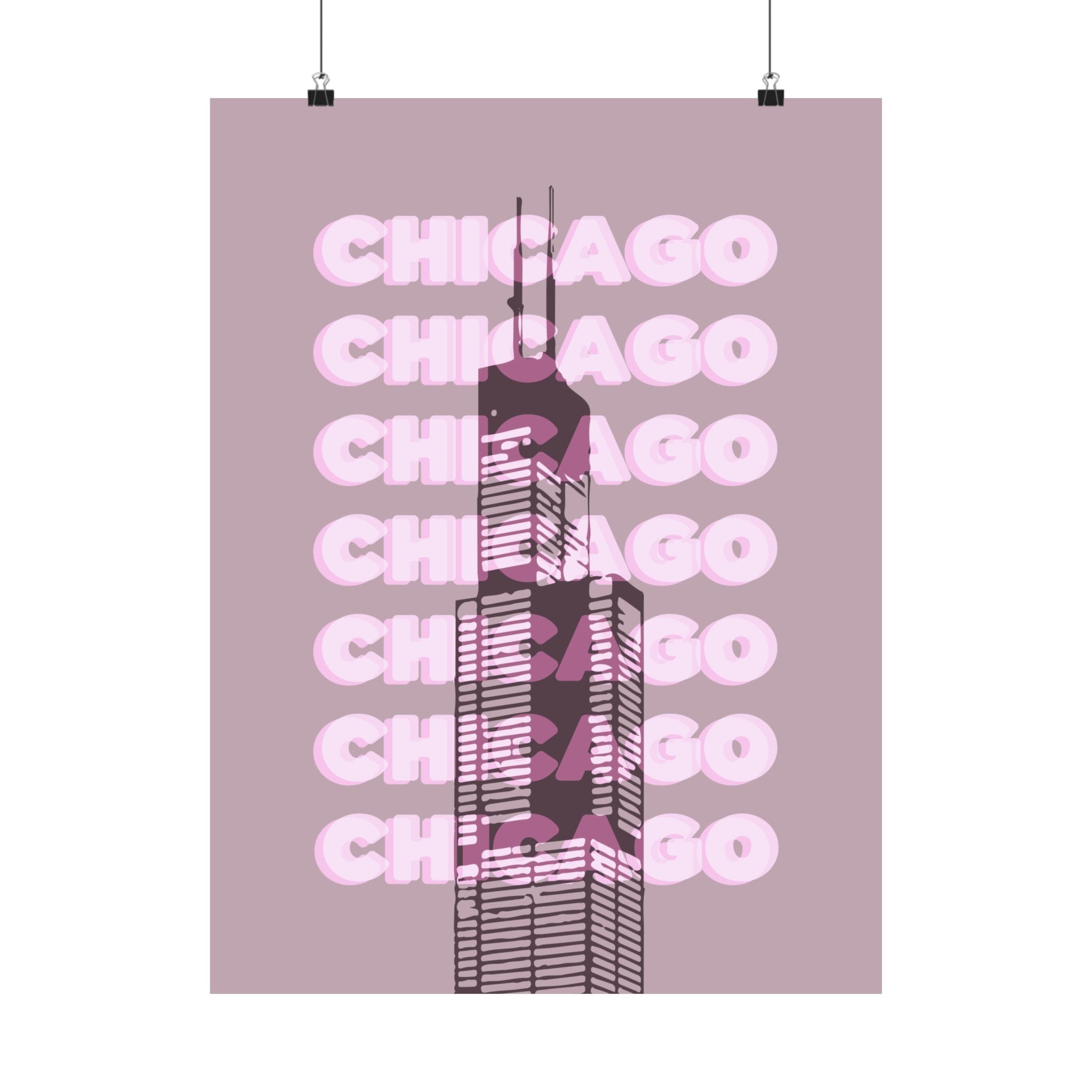 Chicago Skyline Wall Art, Chicago Print, Chicago Artist Poster, Chicago ...