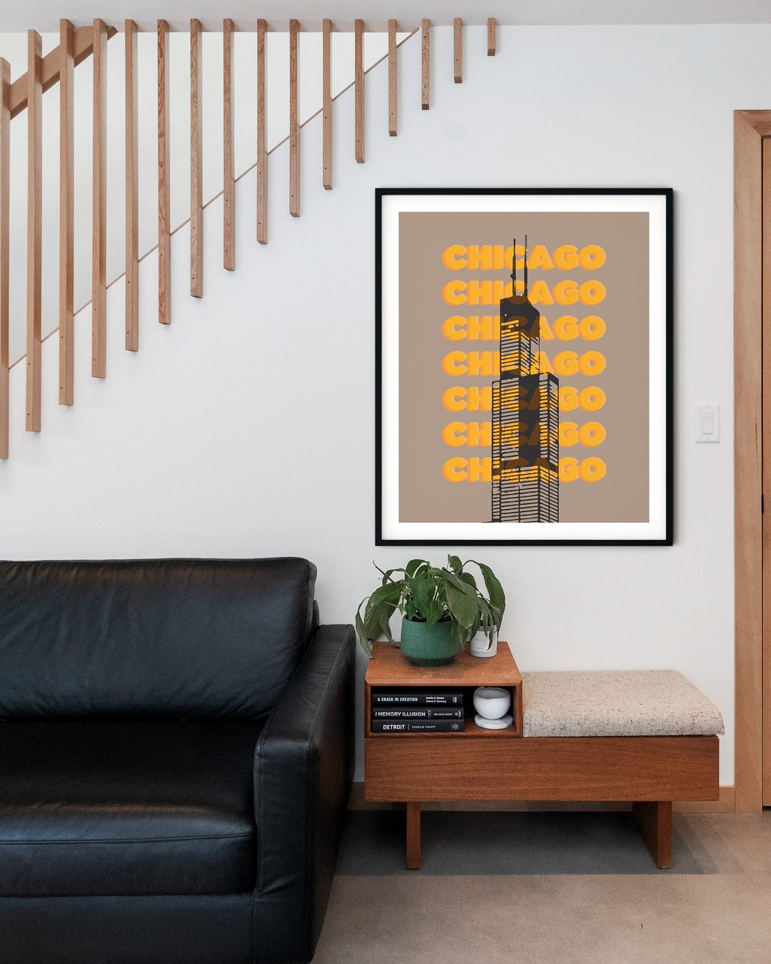 Chicago Skyline Wall Art, Chicago Print, Chicago Artist Poster, Chicago ...