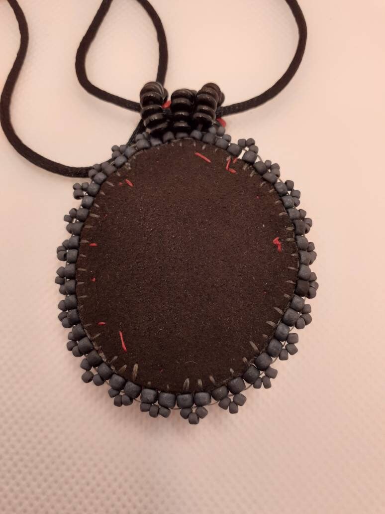 Medusa Skull Bead Embroidery Pendant OOAK Artisan Jewelry - Etsy