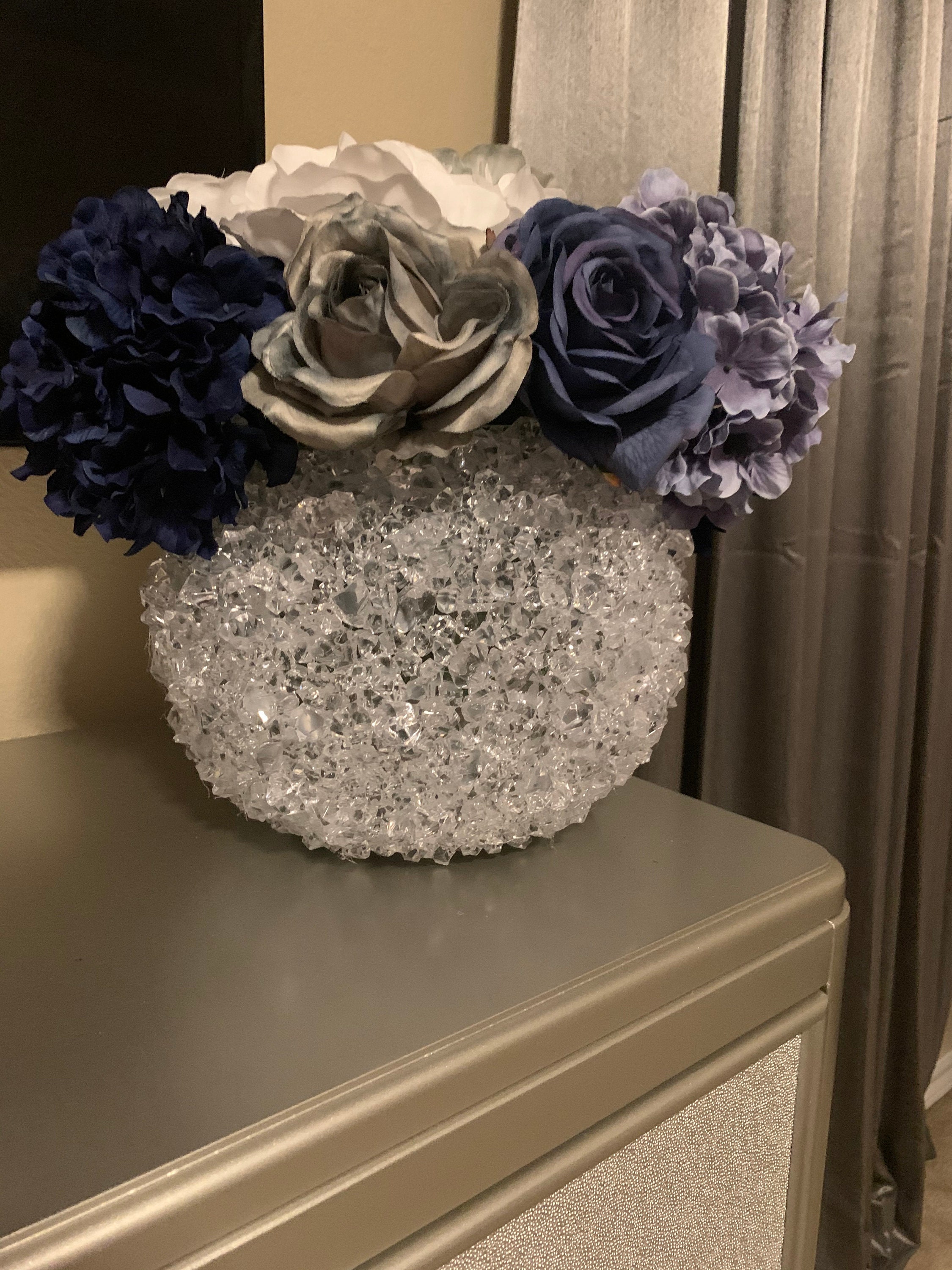 Crystal Flower Vase - Etsy