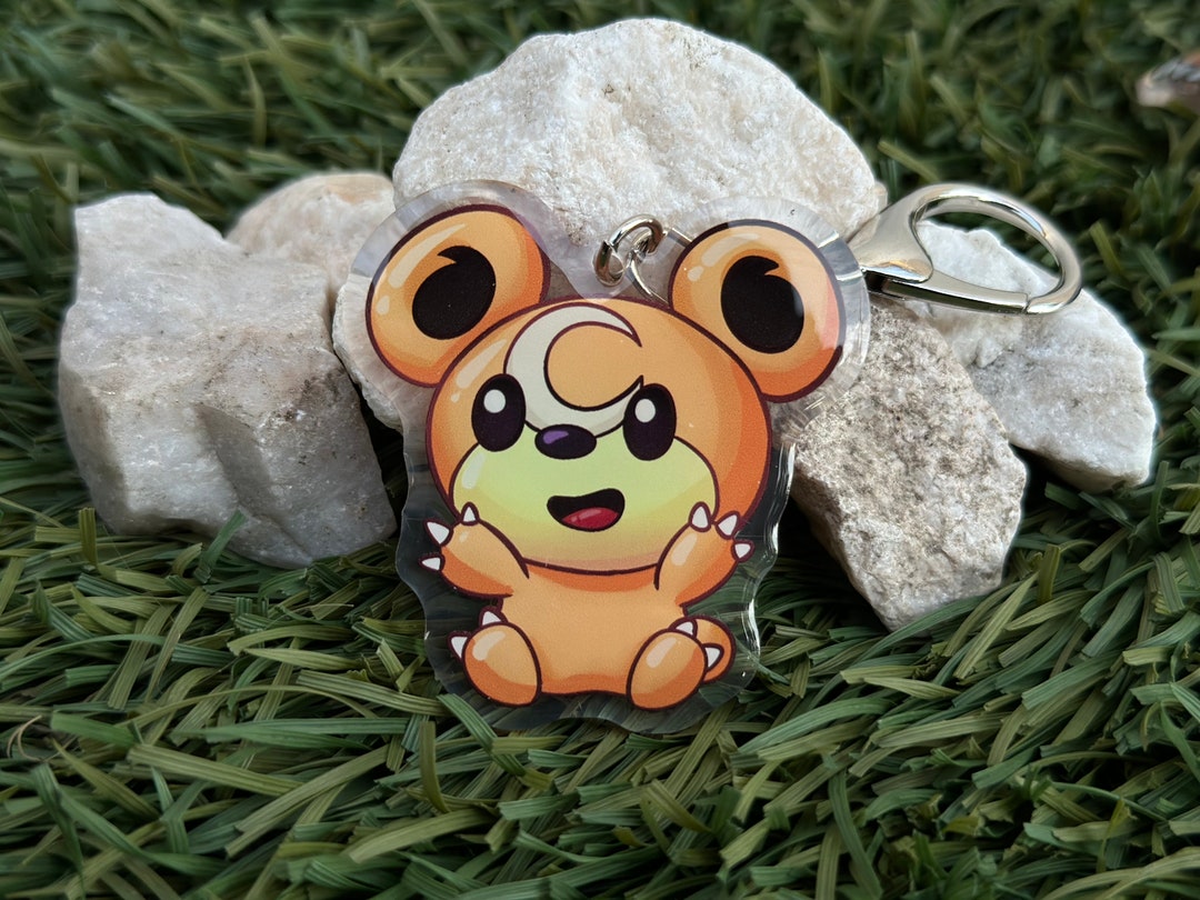 Teddiursa #216 Chibi Keychain 2" | Fan Art | Cute Foodie Sticker ...