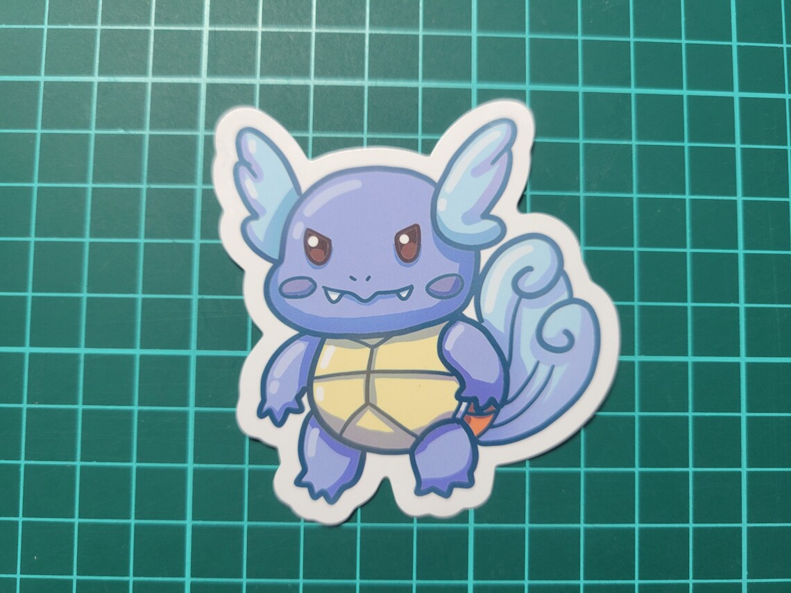 Chibi Squirtle Wartortle Blastoise Stickers Fan Art - Etsy