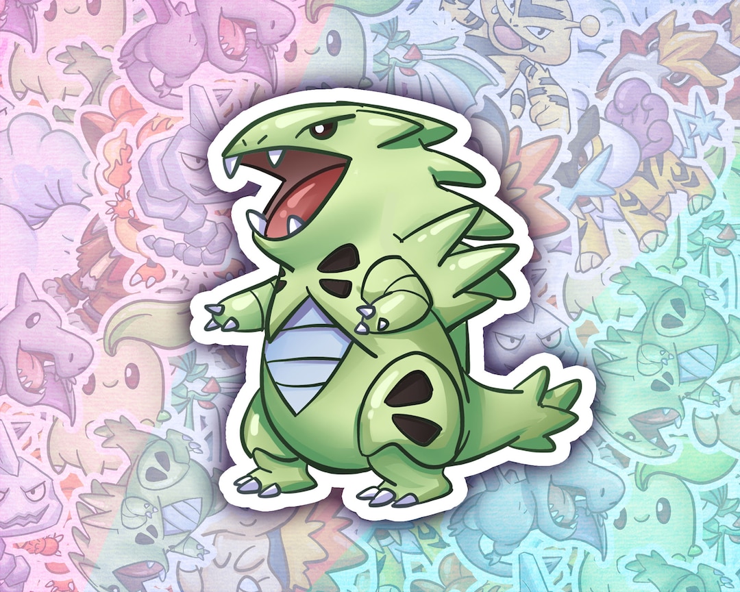 Tyranitar Chibi Sticker | Fan Art | Cute Foodie Sticker | Laptop ...