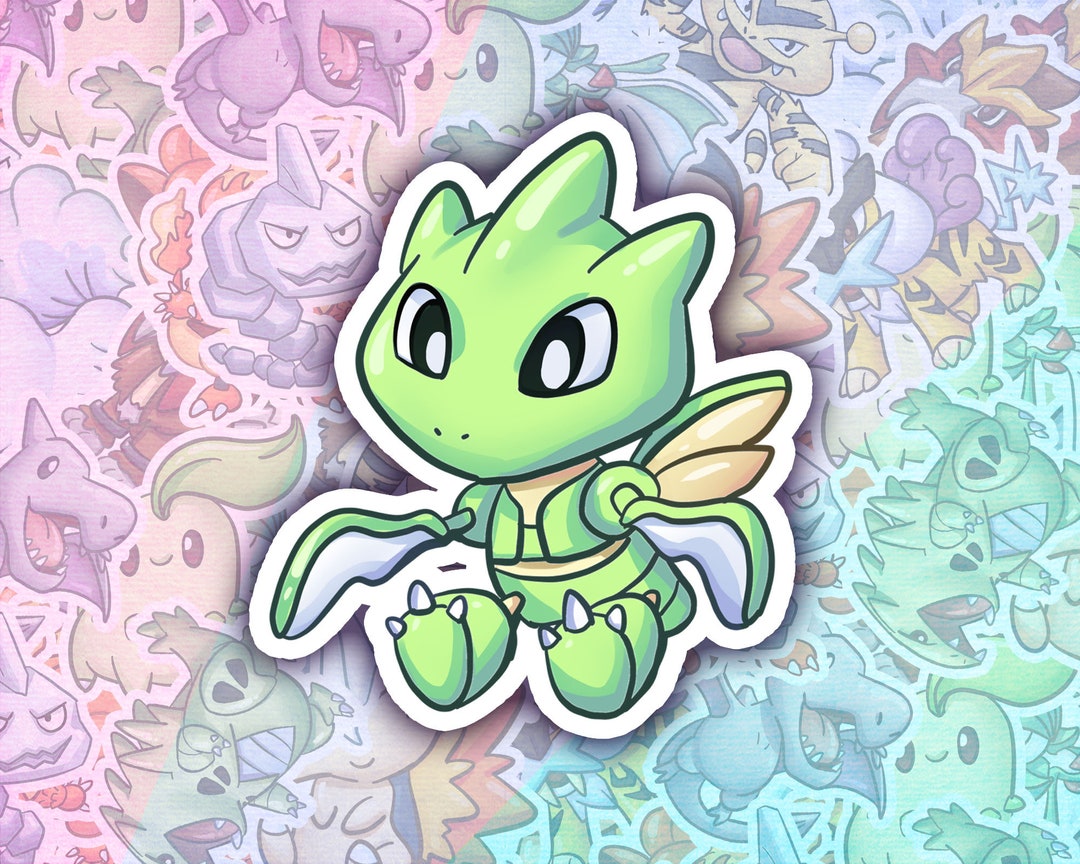 Scyther Chibi Sticker | Fan Art | Cute Foodie Sticker | Laptop Sticker ...