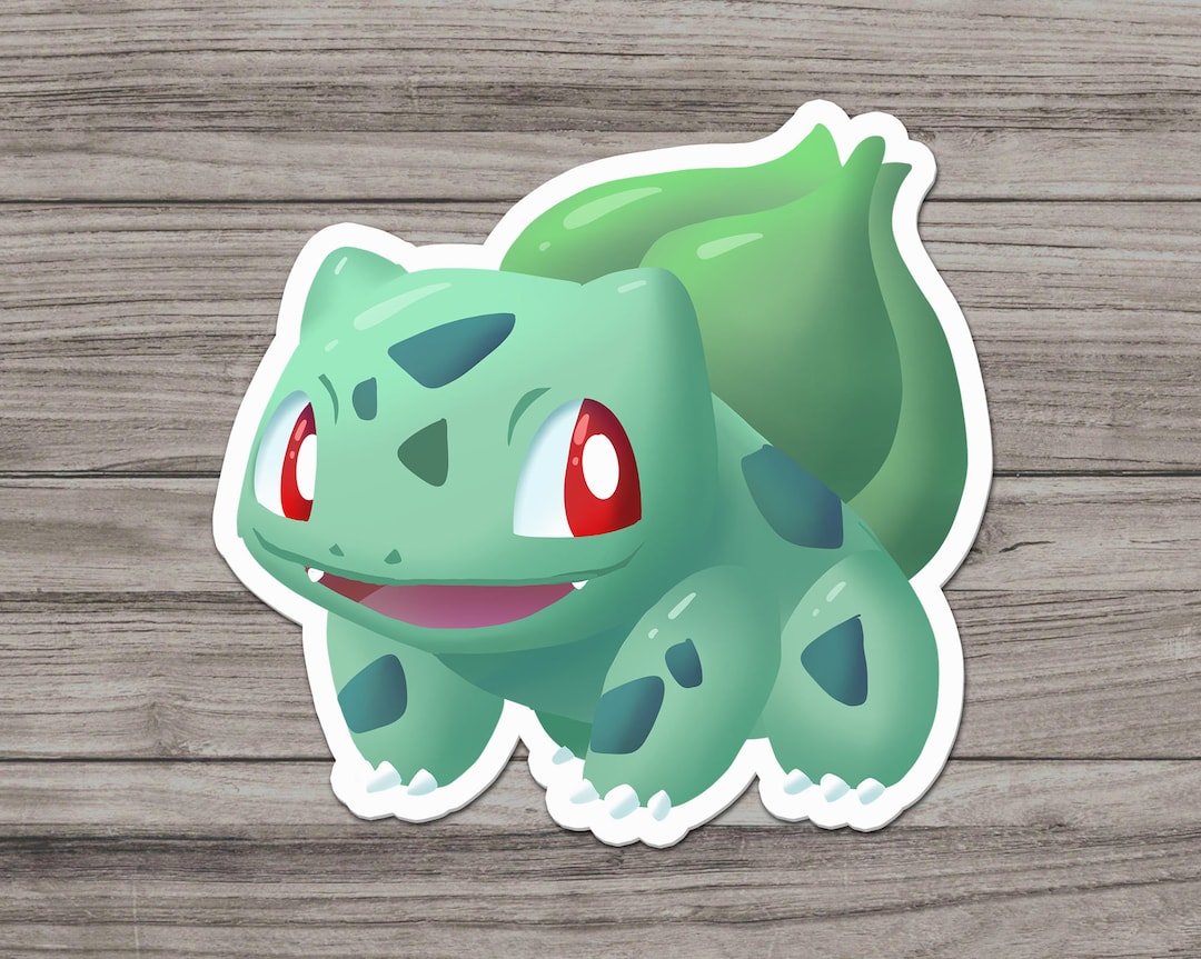 Bulbasaur Sticker | Fan Art | Cute Foodie Sticker | Laptop Sticker ...