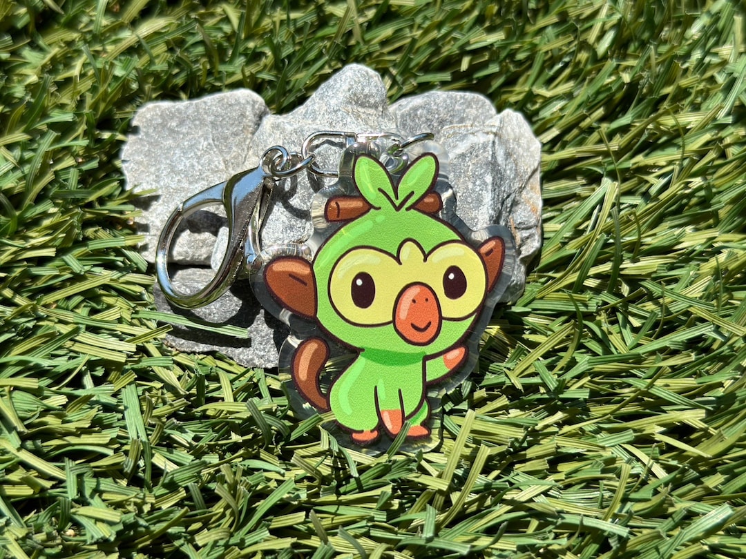 Grookey #810 Chibi Keychain 2" | Epoxy Charm | Cute Accessory - Etsy