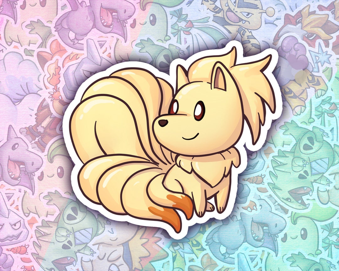 Ninetails Chibi Sticker | Fan Art | Cute Foodie Sticker | Laptop ...