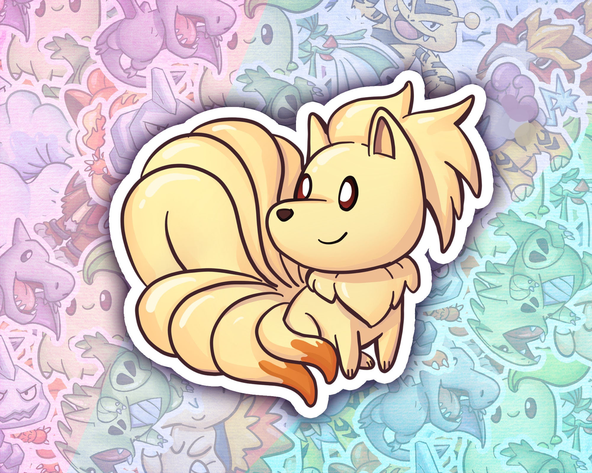 Cute Nine Tails Pokemon Drawing