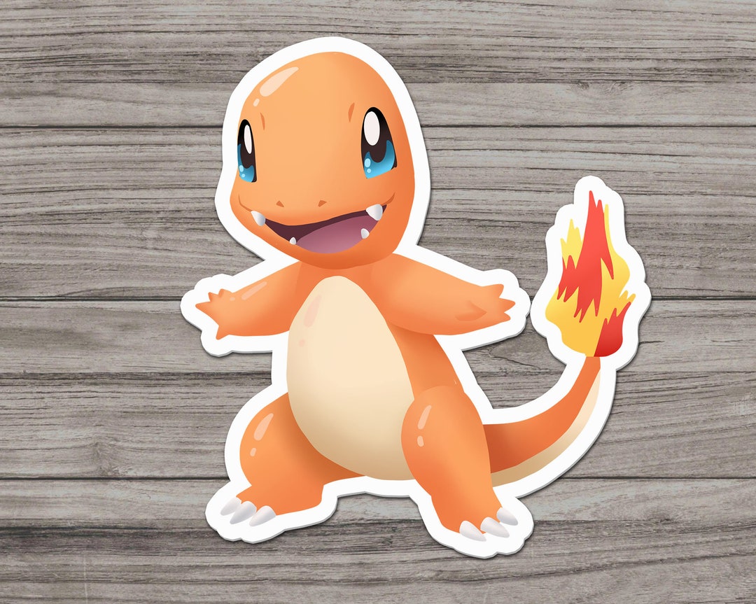 Charmander Sticker Fan Art Cute Foodie Sticker Laptop Sticker Vinyl ...