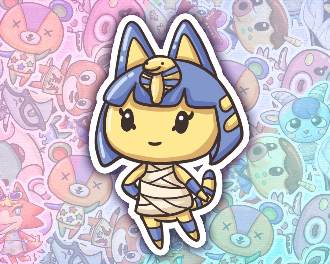 Ankha Inspired Cute Waterproof Sticker for Laptop, Water Bottle ...