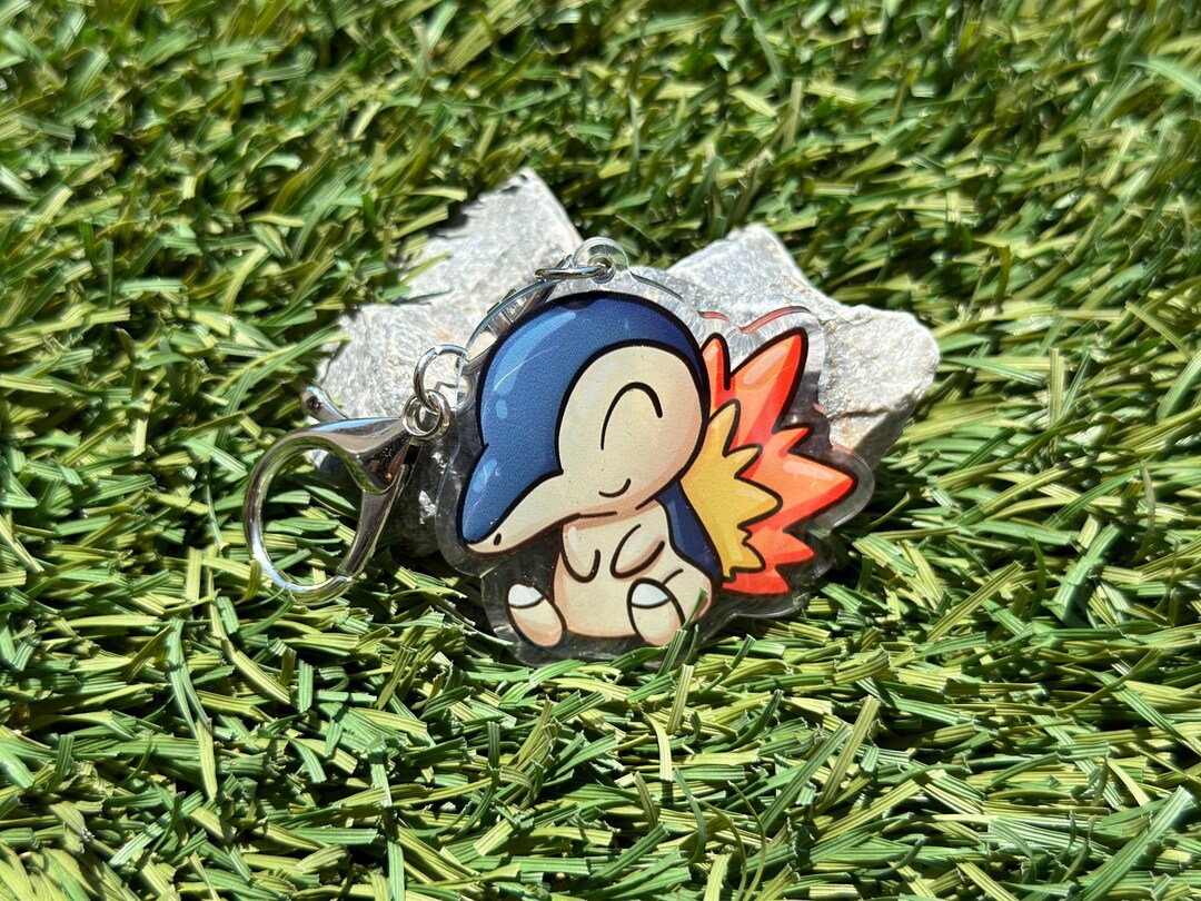 Cyndaquil #155 Chibi Keychain 2" | Fan Art | Cute Foodie Sticker ...