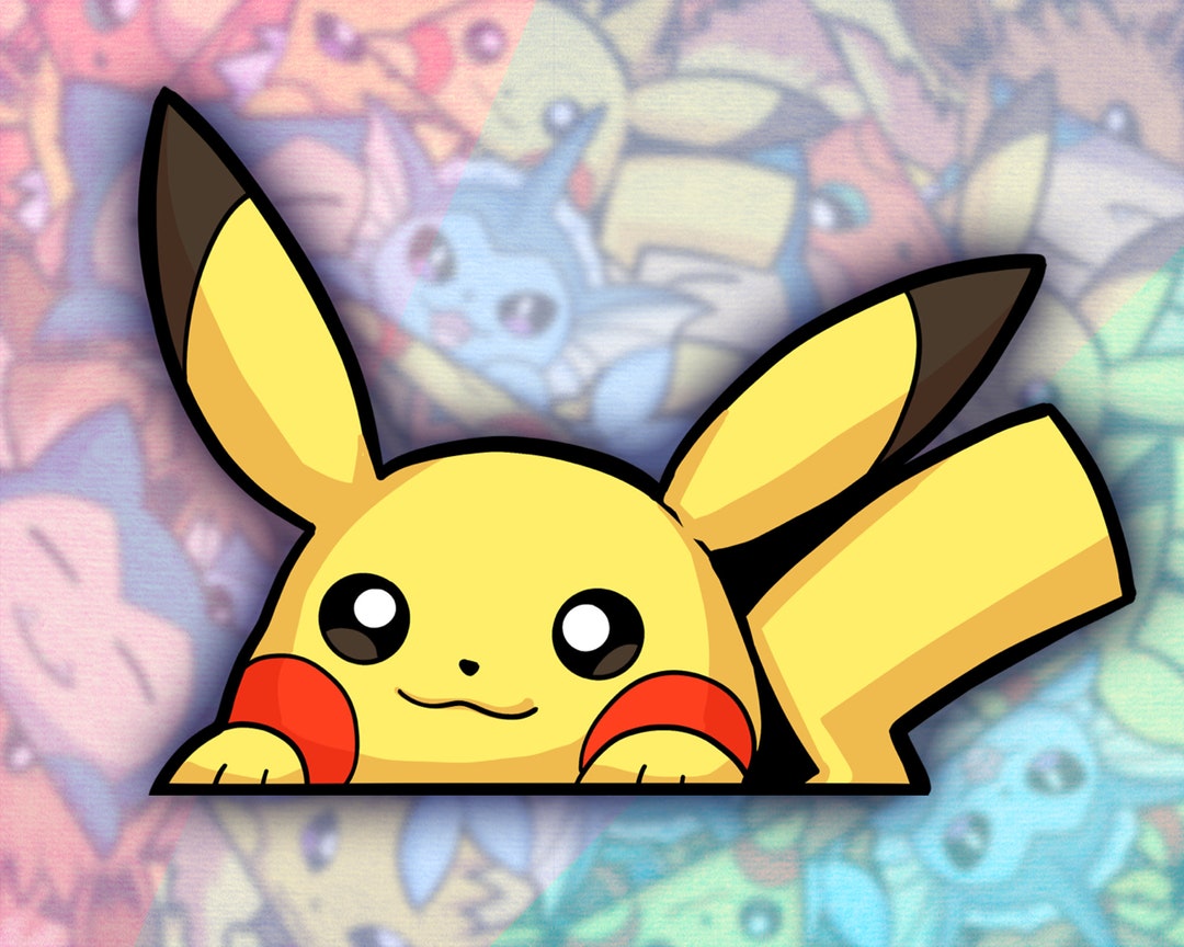 Pika Peeker Sticker | Fan Art | INDOOR USE ONLY | Laptop Sticker ...