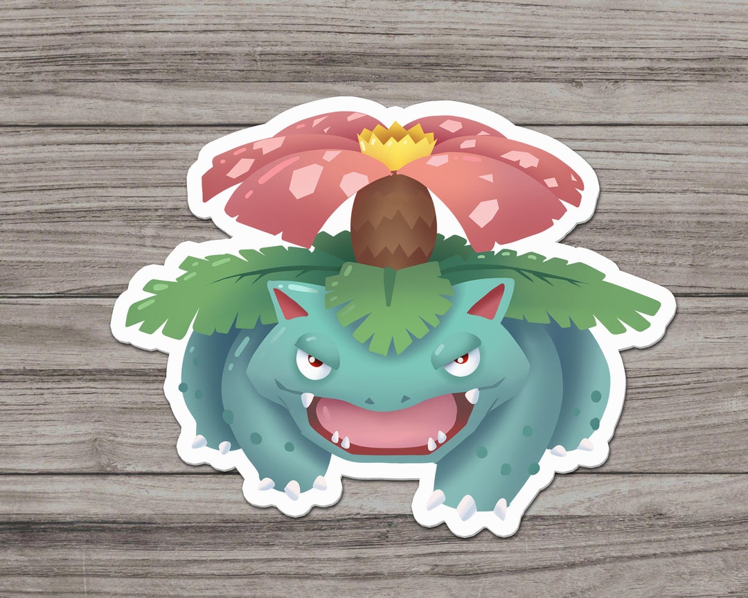 Venusaur Sticker | Fan Art | Cute Foodie Sticker | Laptop Sticker ...