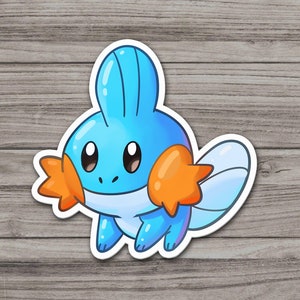 Mudkip Chibi Sticker Fan Art Cute Foodie Sticker Laptop Sticker Vinyl Waterproof Sticker Gift ...