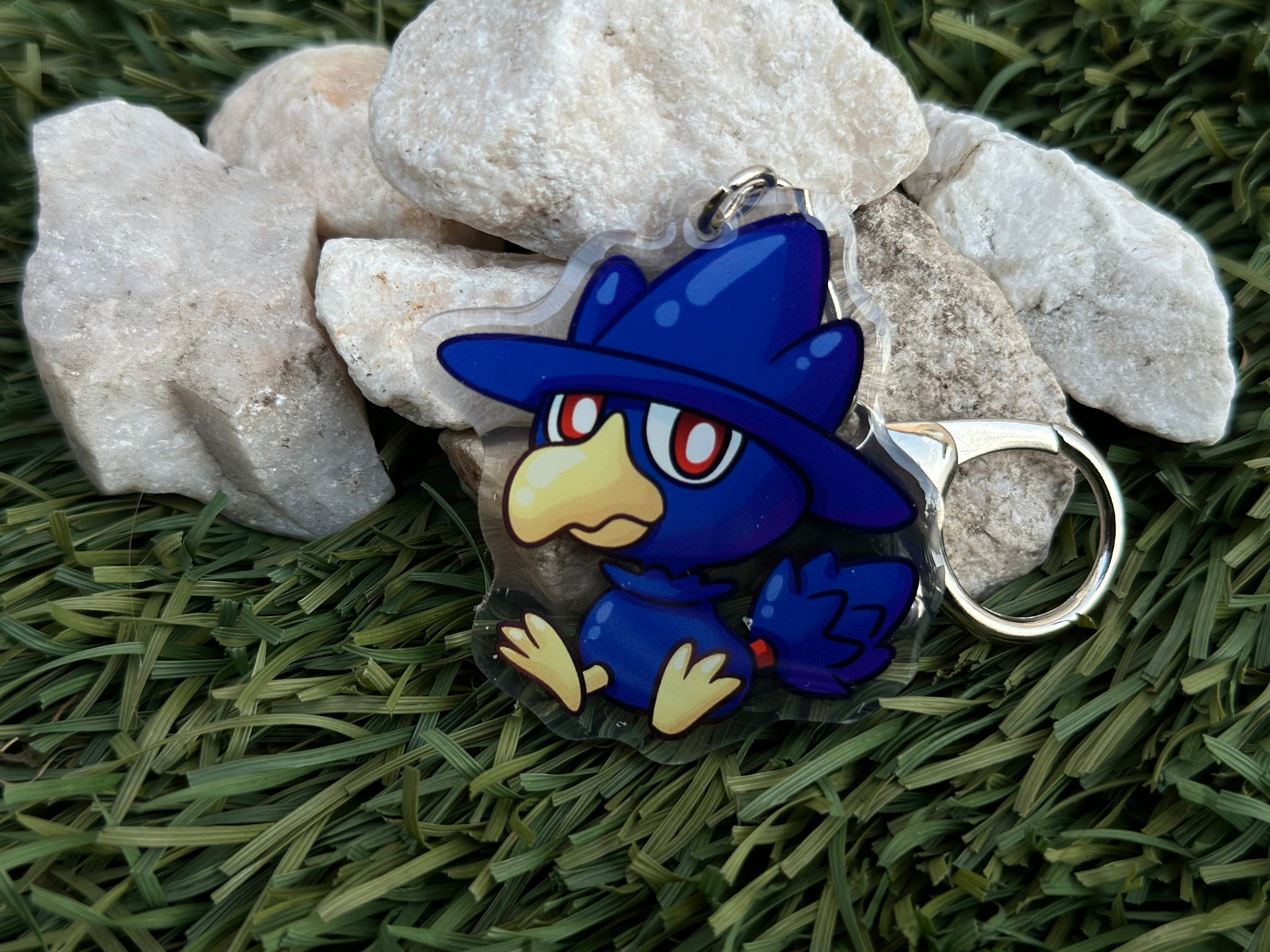 Murkrow 198 Chibi Keychain 2 Fan Art Cute Foodie Sticker Laptop Sticker ...