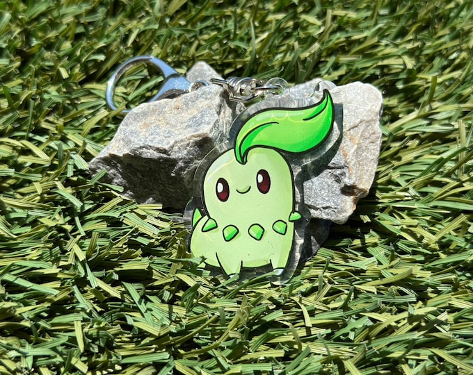 Chikorita 152 Chibi Keychain 2 Epoxy Charm Cute Accessory - Etsy