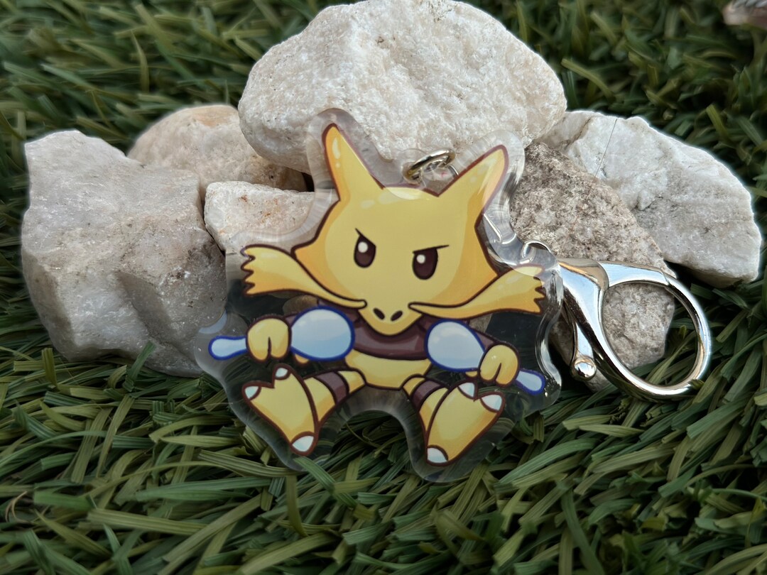 Alakazam #65 Chibi Keychain 2" | Fan Art | Cute Foodie Sticker | Laptop ...
