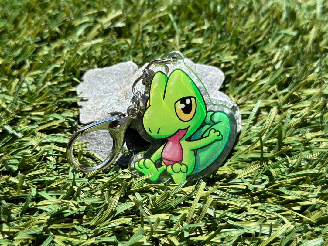 Treecko #252 Chibi Keychain 2" | Epoxy Charm | Cute Accessory - Etsy