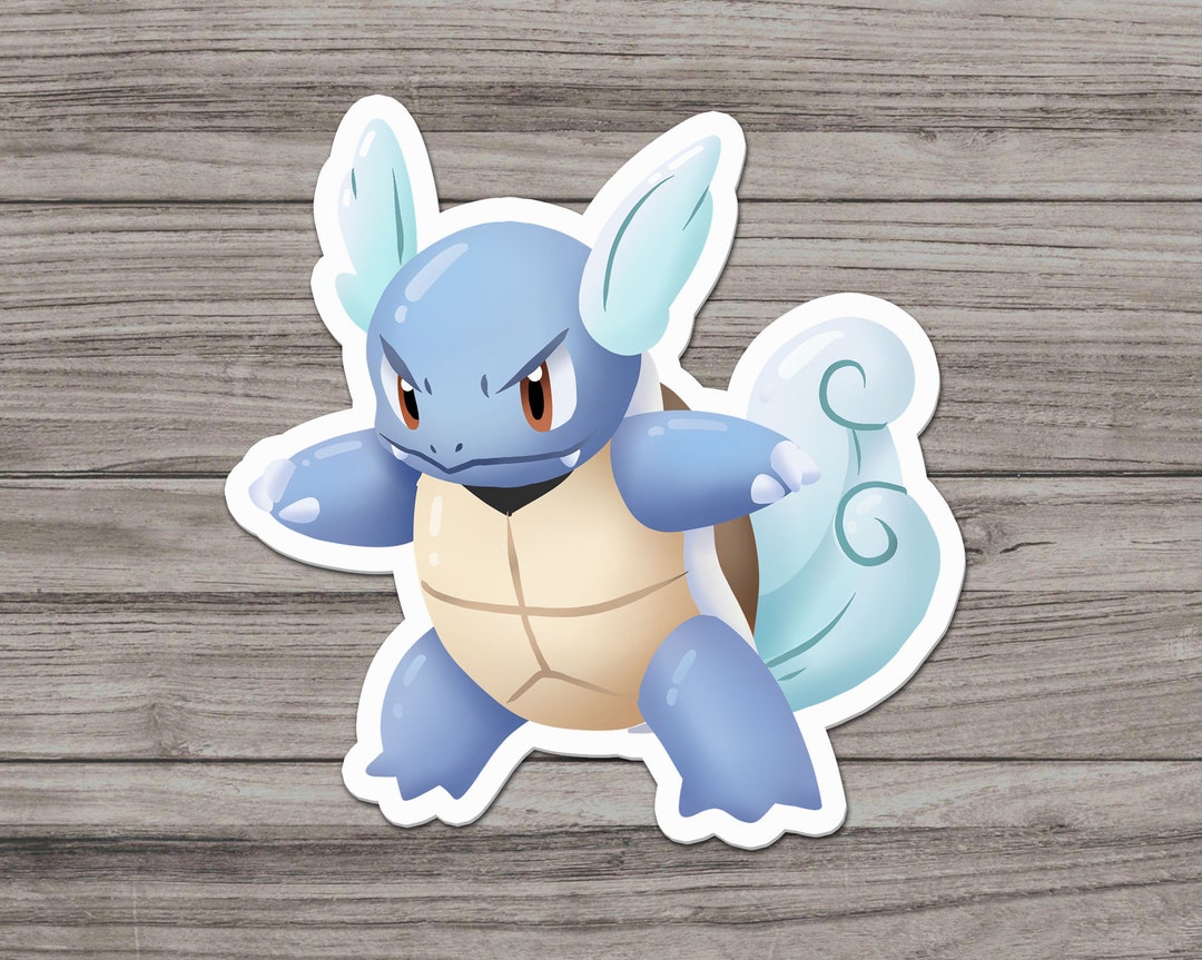Wartortle Sticker Fan Art Cute Foodie Sticker Laptop Sticker Vinyl ...