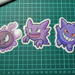 Chibi Gastly, Haunter, Gengar Stickers! | Fan Art | Cute Sticker ...