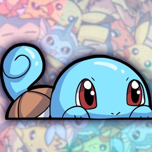 Squirtle Peeker Sticker | Fan Art | INDOOR USE ONLY | Laptop Sticker ...