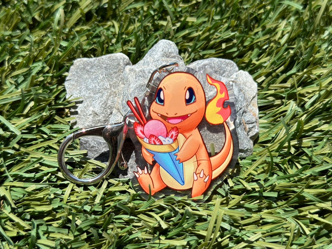 Charmander #4 Keychain 2" | Epoxy Charm | Cute Accessory - Etsy